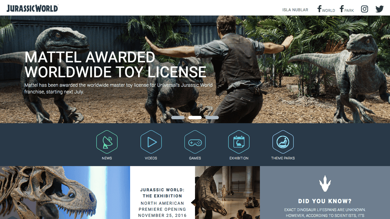 JurassicWorld.com has evolved!